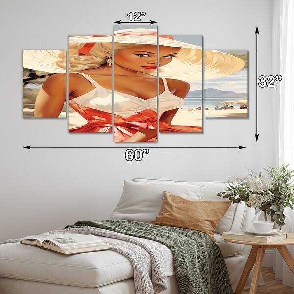 Designart "Birch Woods Golden Reflections III" Tree Birch Multipanel Canvas Print set - Bed Bath ...